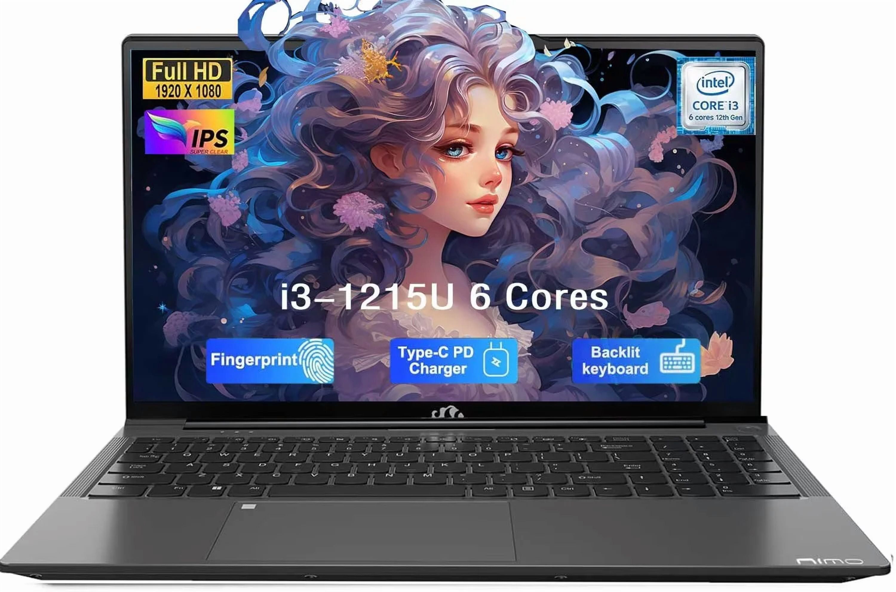 15.6" IPS FHD-Laptop, Intel 6 Cores I3-1215U 16GB RAM 1TB SSD (Beats i5 ...