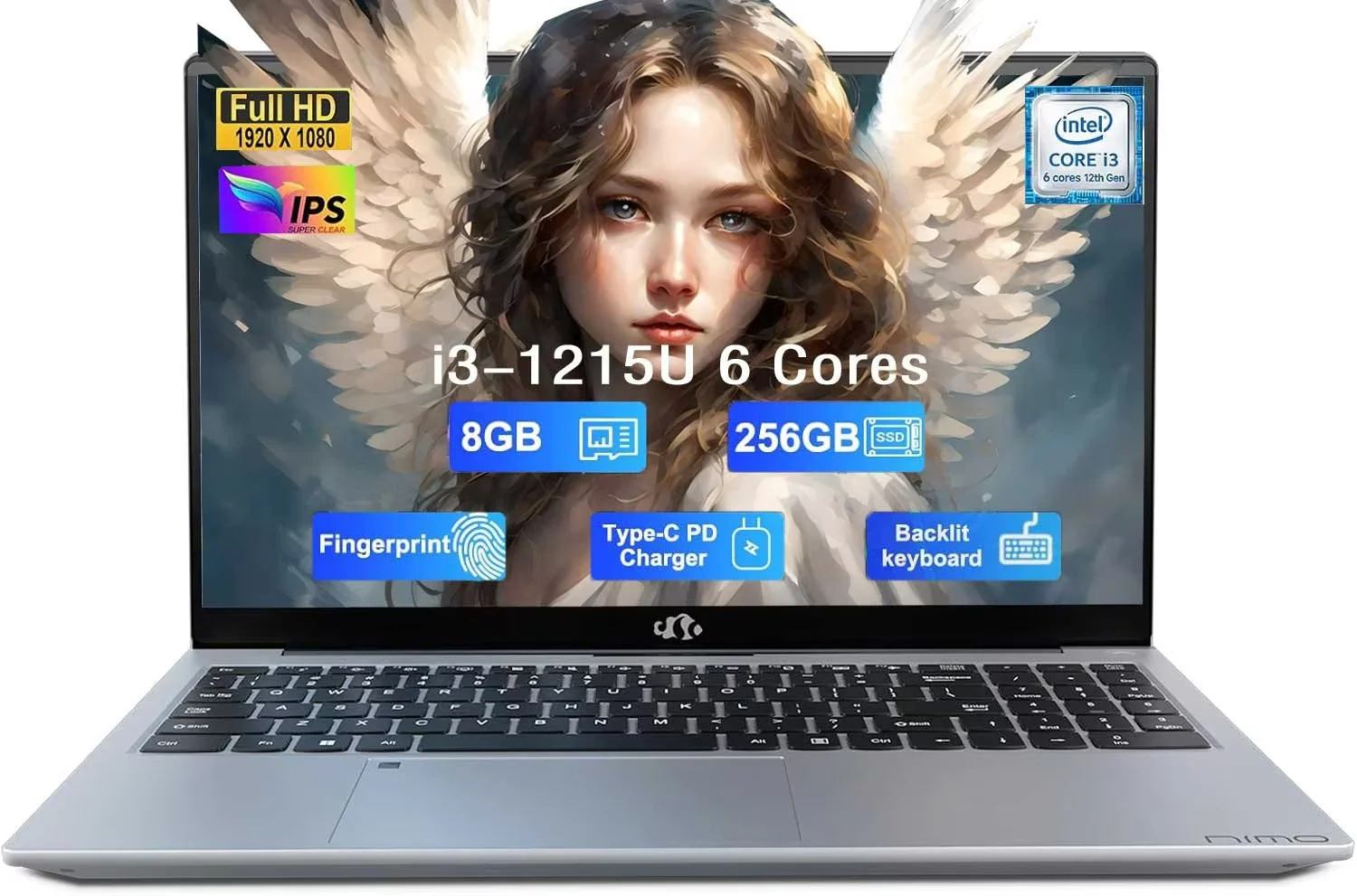 15.6" IPS FHD-Student-Laptop, Intel 6 Cores I3-1215U 8GB RAM 128GB SSD ...