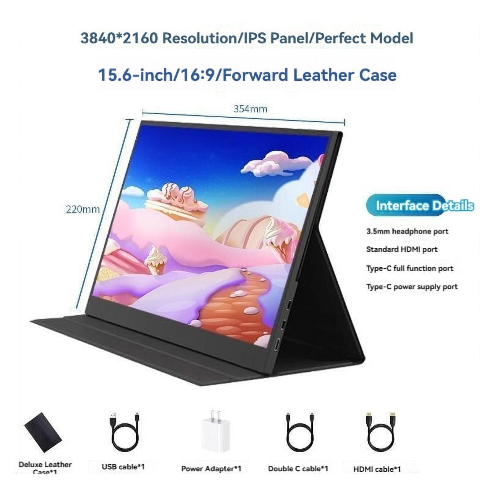 15.6 Inch 4K Portable Monitor for PS5/XBOX/Switch 60Hz Mini Monitor ...