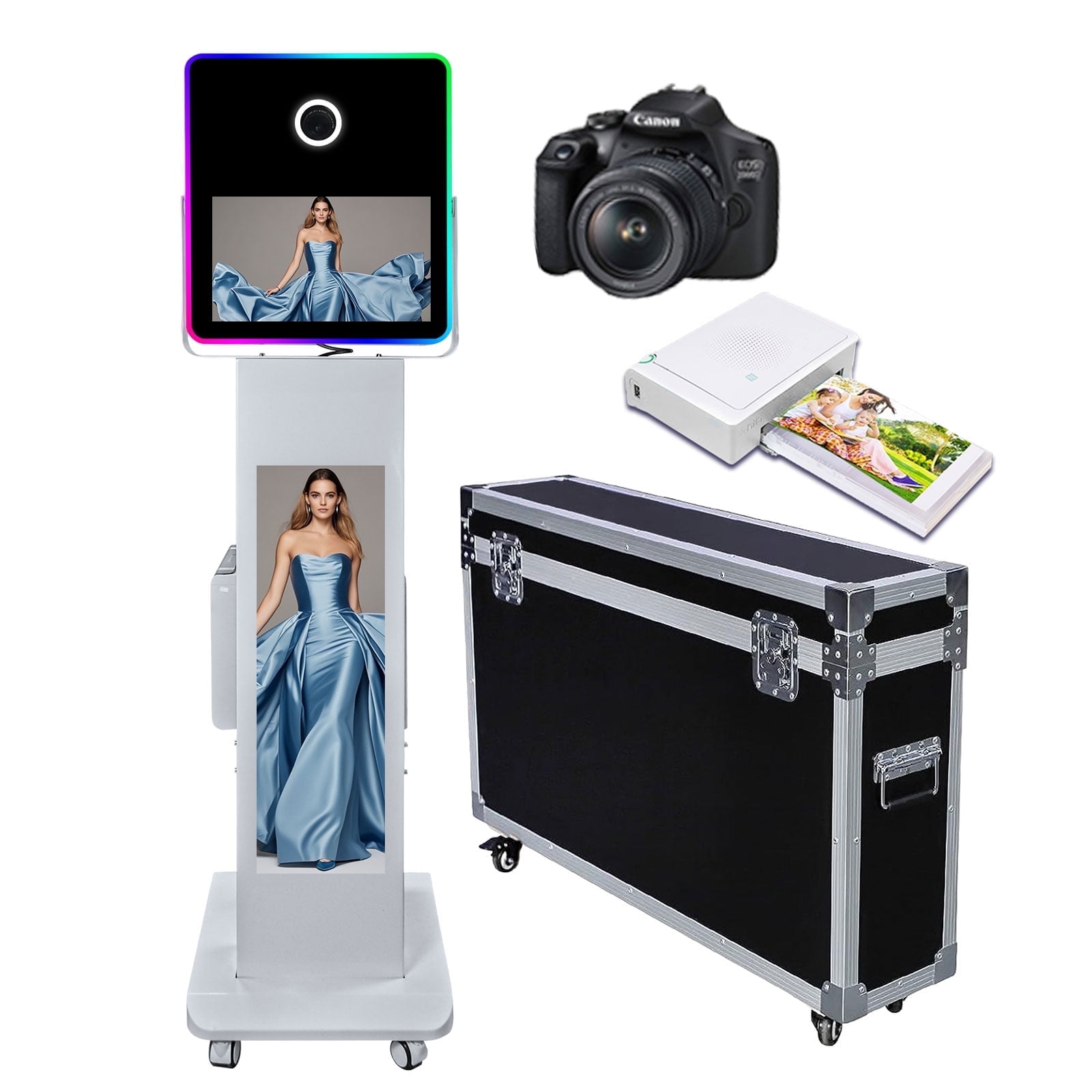 15.6 Inch DSLR Photo Booth Machine with LCD Touch Screen Portable ...
