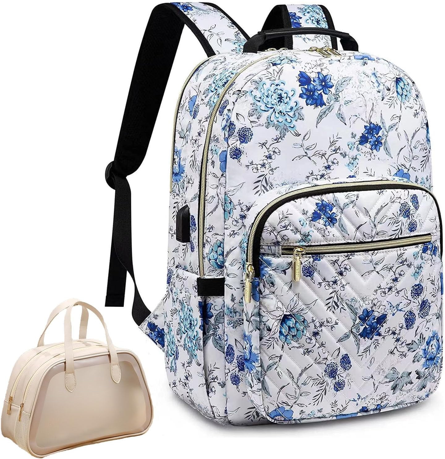 15.6 Inch Laptop Backpack for Women Business College Backpack with USB ...