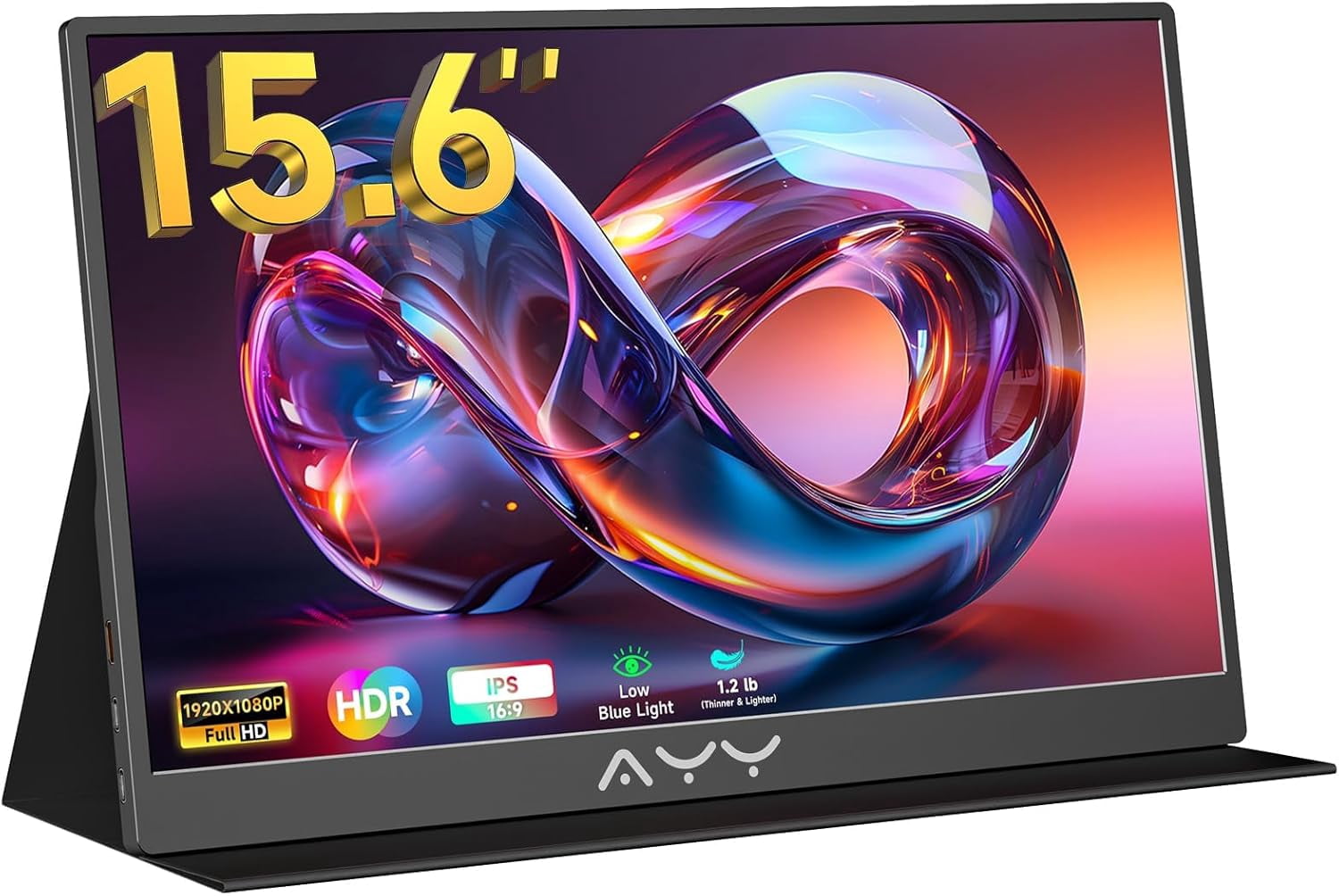 15.6 Inch Portable 1080P FHD -C External Display for Laptop Phone PS5 ...