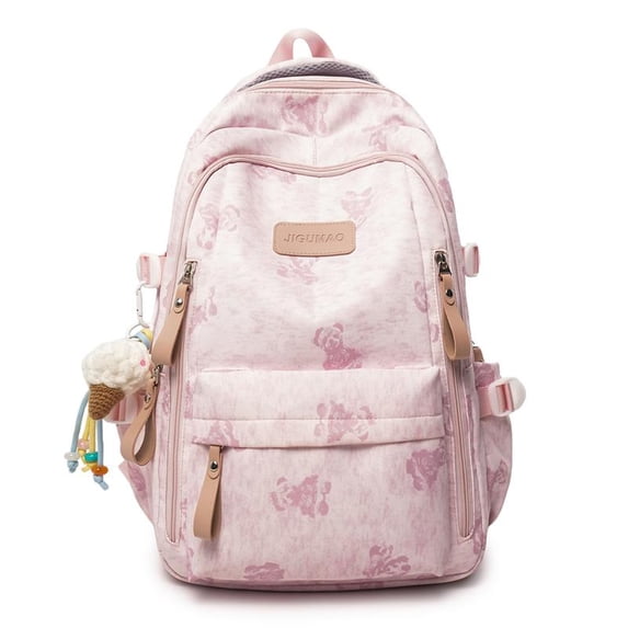 15.6 Inch School Backpack, Lightweight Backpack with Cute Pendant ...