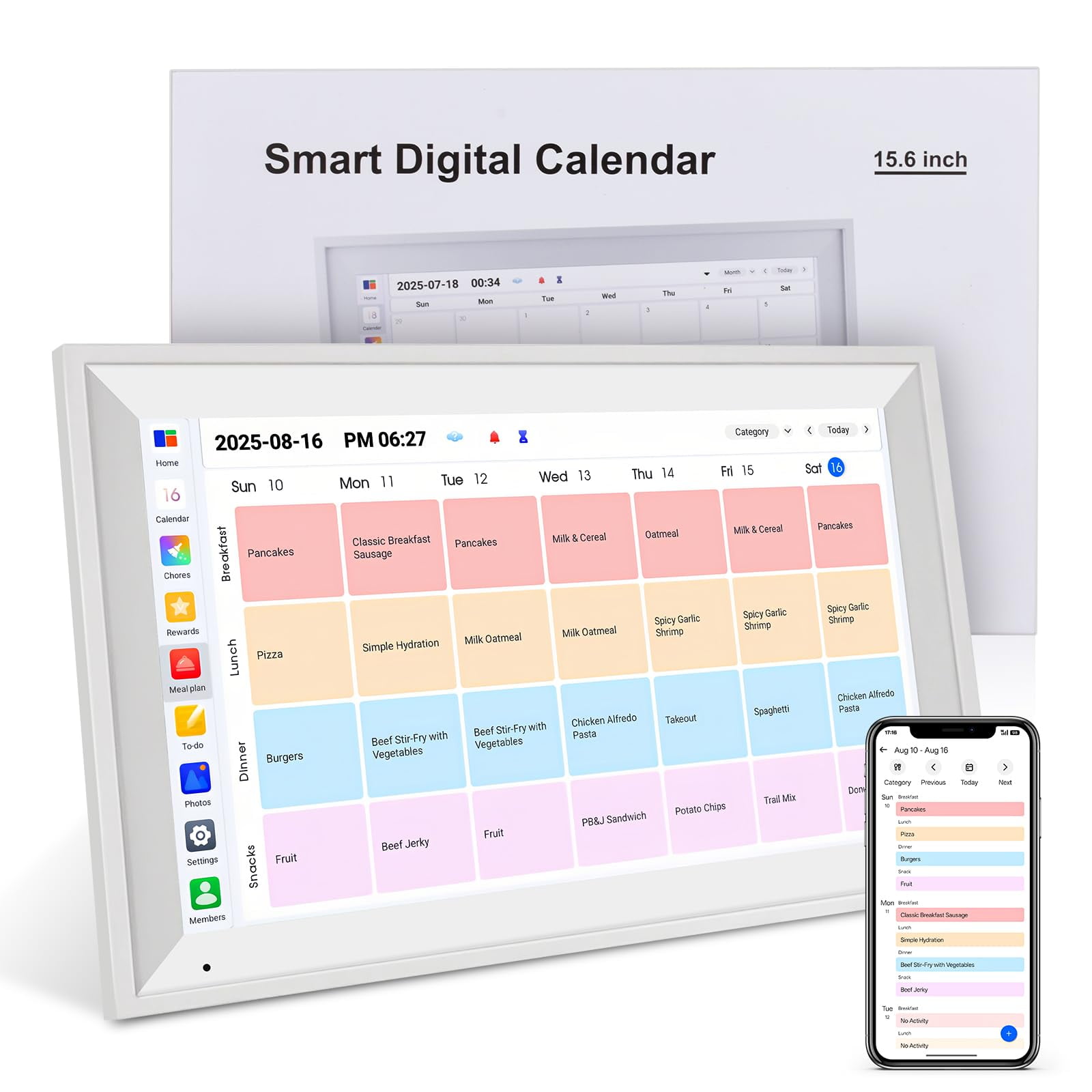 15.6 Inch Smart Digital Calendar 1080P Full HD Planner Digital Picture ...