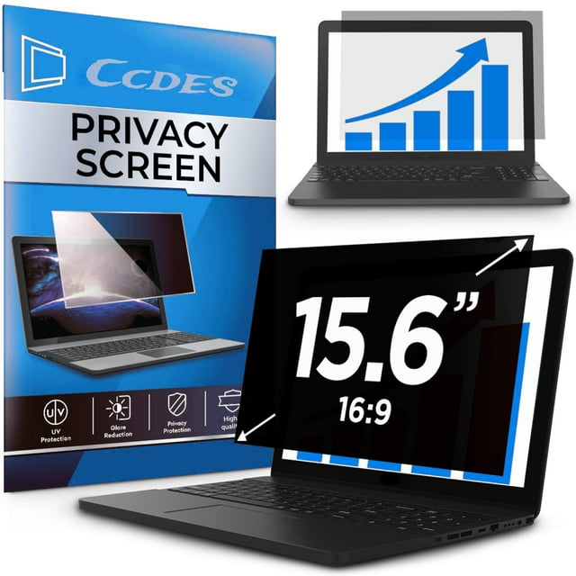 15.6" Laptop Privacy Screen Filter for 16:9 Widescreen Computer Monitor ...