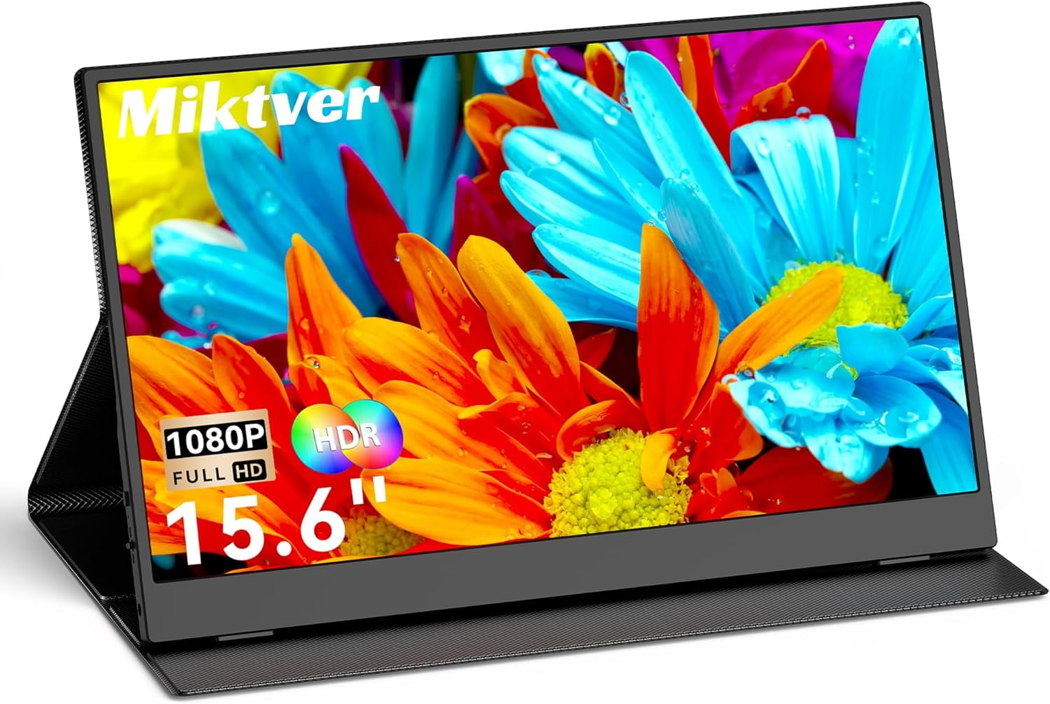 15.6'' Portable Monitor,1080P FHD Computer Display with Dual Type-C ...