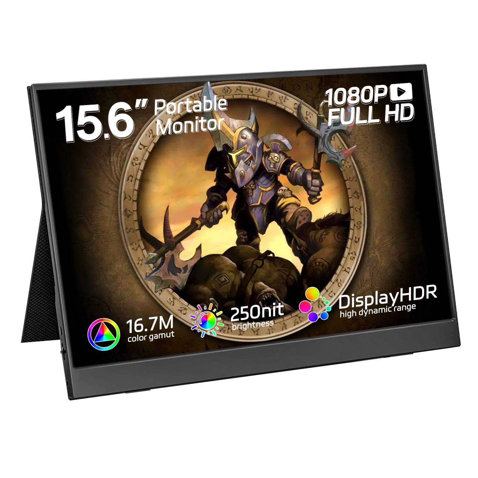 15.6" Portable Monitor, Full HD (1920x1080), 60Hz, Black - Walmart.com