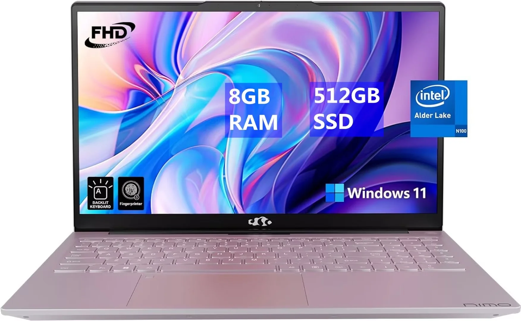 15.6'' Slim Laptop Computer Windows 11 with Intel N100 Processor ...