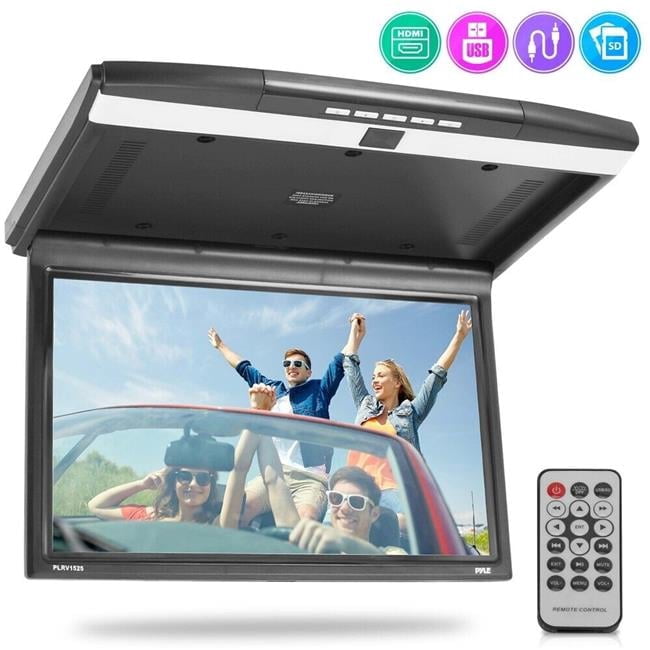 15.6 in. Hi-Res Widescreen Overhead Flip-Down Roof Mount Monitor ...