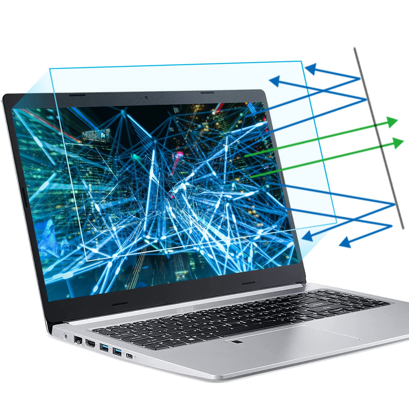 15.6 inch Laptop Anti Blue Light Screen Filter for 16:9 Widescreen ...