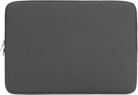 15.6-inch Laptop Protective Case, Soft Zippered Sleeve Bag (Gray ...