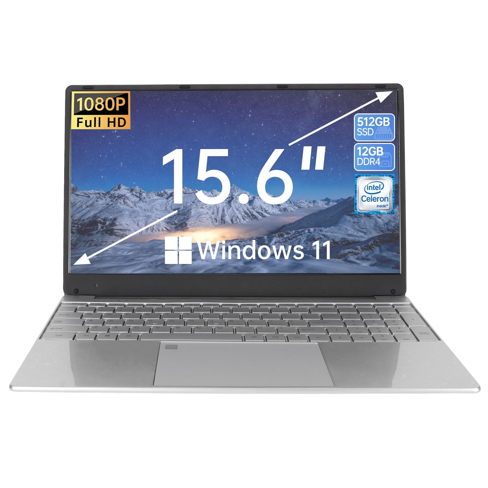 15.6 inch Laptops, Windows 11 Student Laptop Computer with 12GB RAM ...