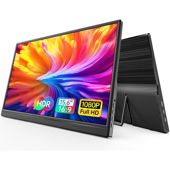 15.6 inch Portable Monitor 1080P FHD Travel Display HDMI/USB-C ...