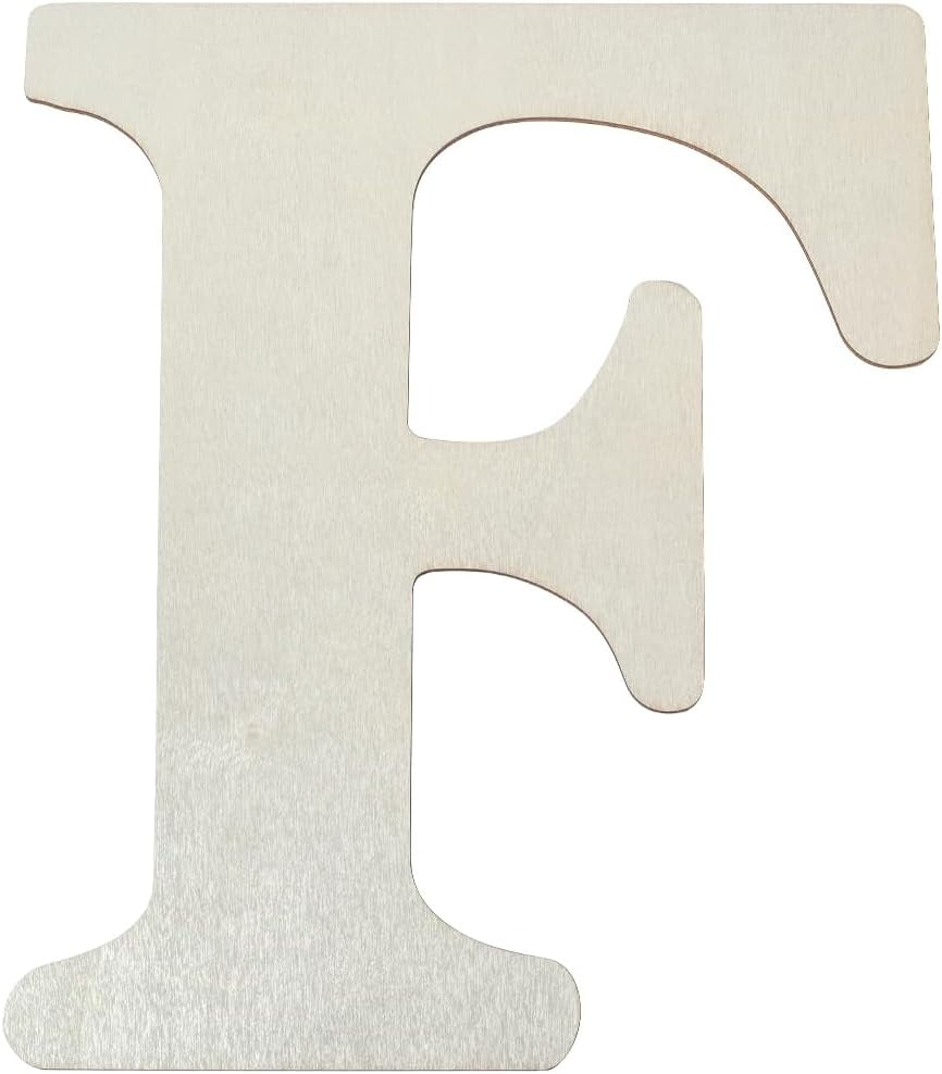 15.6 x 13 Inch Large Wooden Letter F Wood Word Cutouts Blank MDF ...