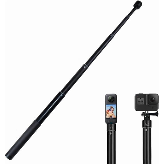 15-66.2 inch Invisible Long Selfie Stick,1/4" Extended Monopod Pole ...