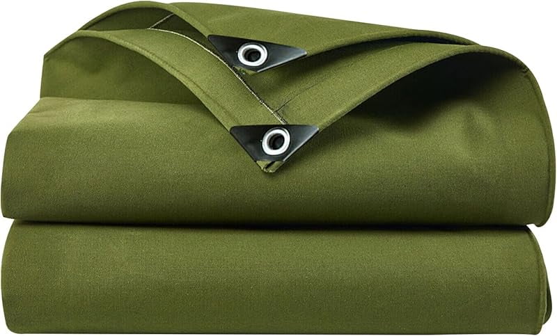 15.7×19.7 Feet Canvas Tarp, 13 oz - Waterproof & Breathable Heavy Duty ...