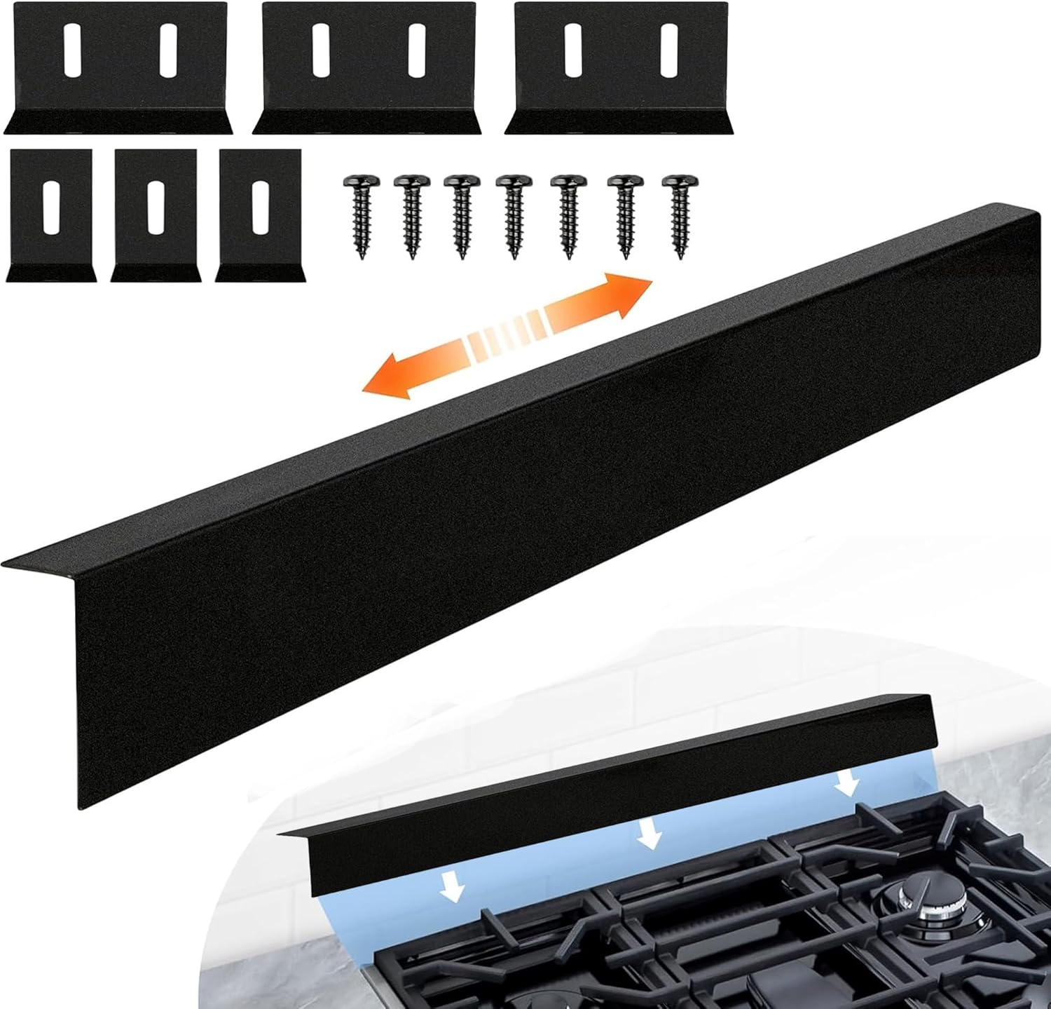 15.7" - 30" Stove Gap Filler,Slide-in Range Rear Filler Kit-Stainless ...