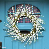 2 Pieces Silk Flowers Hanging Wedding Arch Wreath for Farmhouse Wall ...