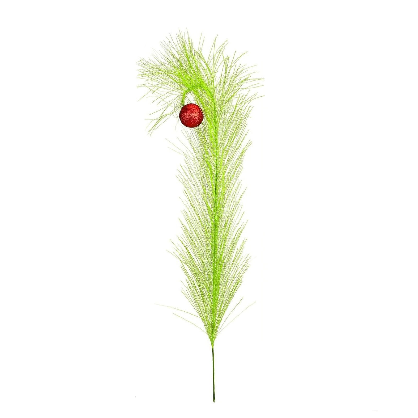 15.7'' Christmas Tree Topper,Red Green Curly Stems Lime Green Curly ...