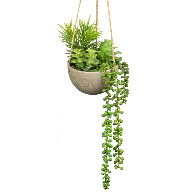 15.7'' Fake Hanging Plants Mixed Fake Succulents Small Artificial ...