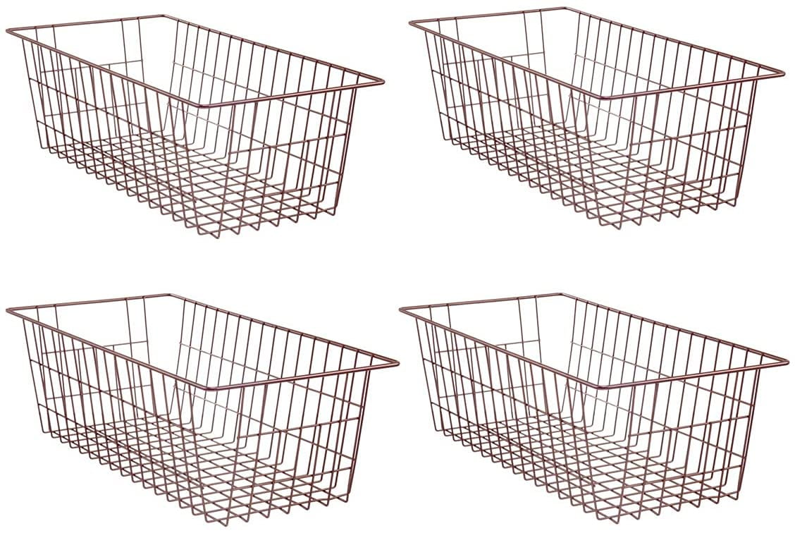 15.7" Freezer Baskets Wire Storage Baskets Bin Organizer Food,Kitchen ...