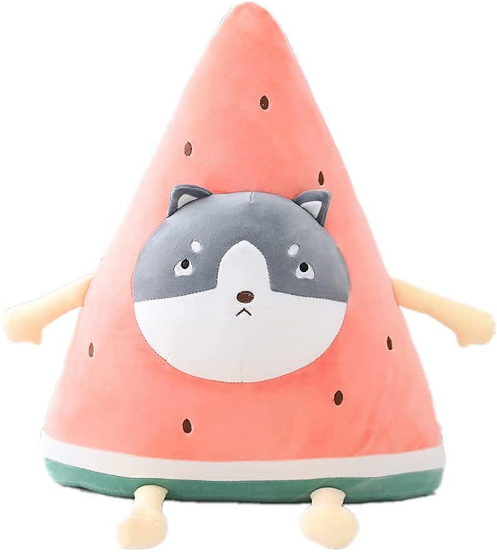 15.7 Inch Cute Stuffed Watermelon Shape Husky Fruit Soft Plush Toy ...