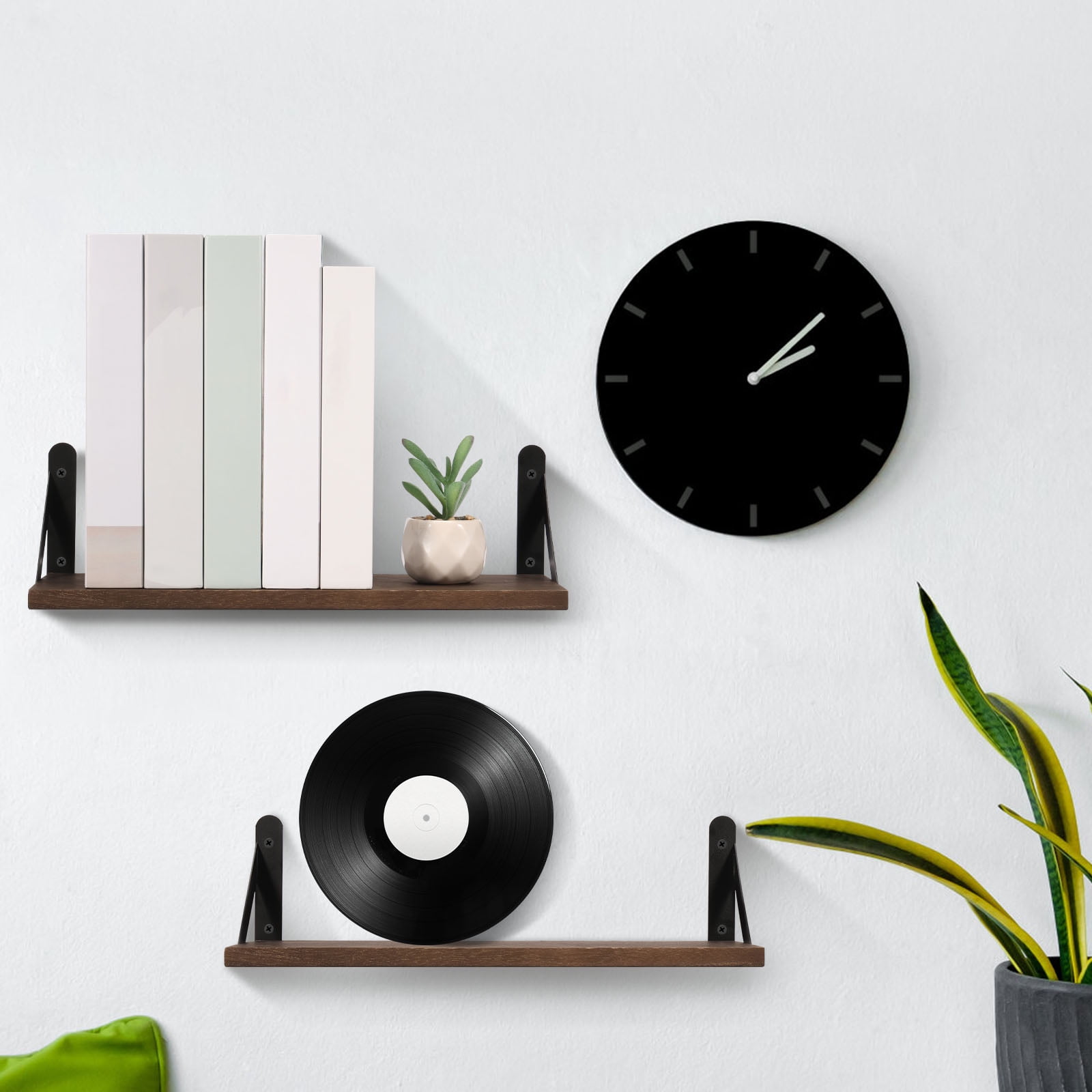 15.7 Inch Deep Floating Shelves for Wall Set of 2 Wood Wall Shelves ...