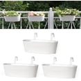 15.7 Inch Metal Hanging Flower Pots for Railing Fence Outdoor Planter ...