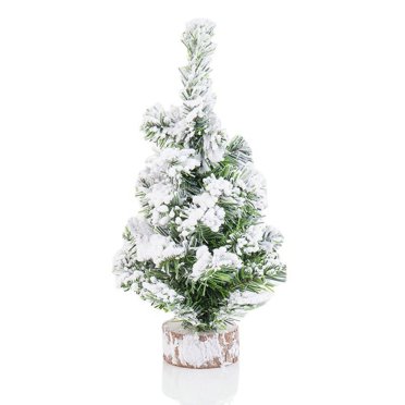 Mini Tabletop Christmas Tree with Snow & Pinecones: 18 inches - Walmart.com