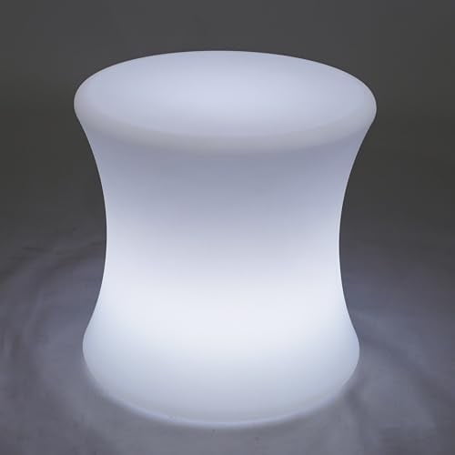15.7'' LED Light Stool, Rechargeable Drum-Shaped LED Glow Chair 16 RGB ...