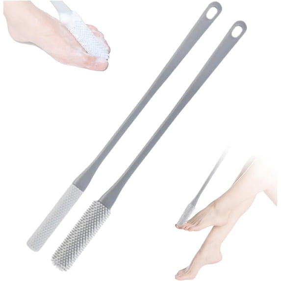 15.7" Long Handle Toe Cleaning Brush, Shower Foot Scrubber with ...