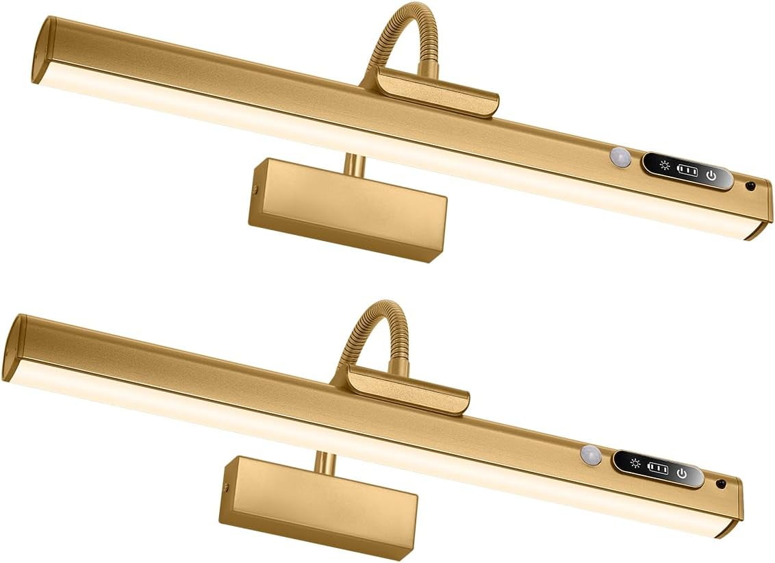 15.7'' Picture Lights for Wall with Motion Sensor, 9000mAh Operated ...