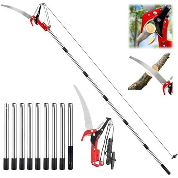 15.7’’ Pole Saws for Tree Trimming - Dual-Pulley Tree Pruner, Tree ...