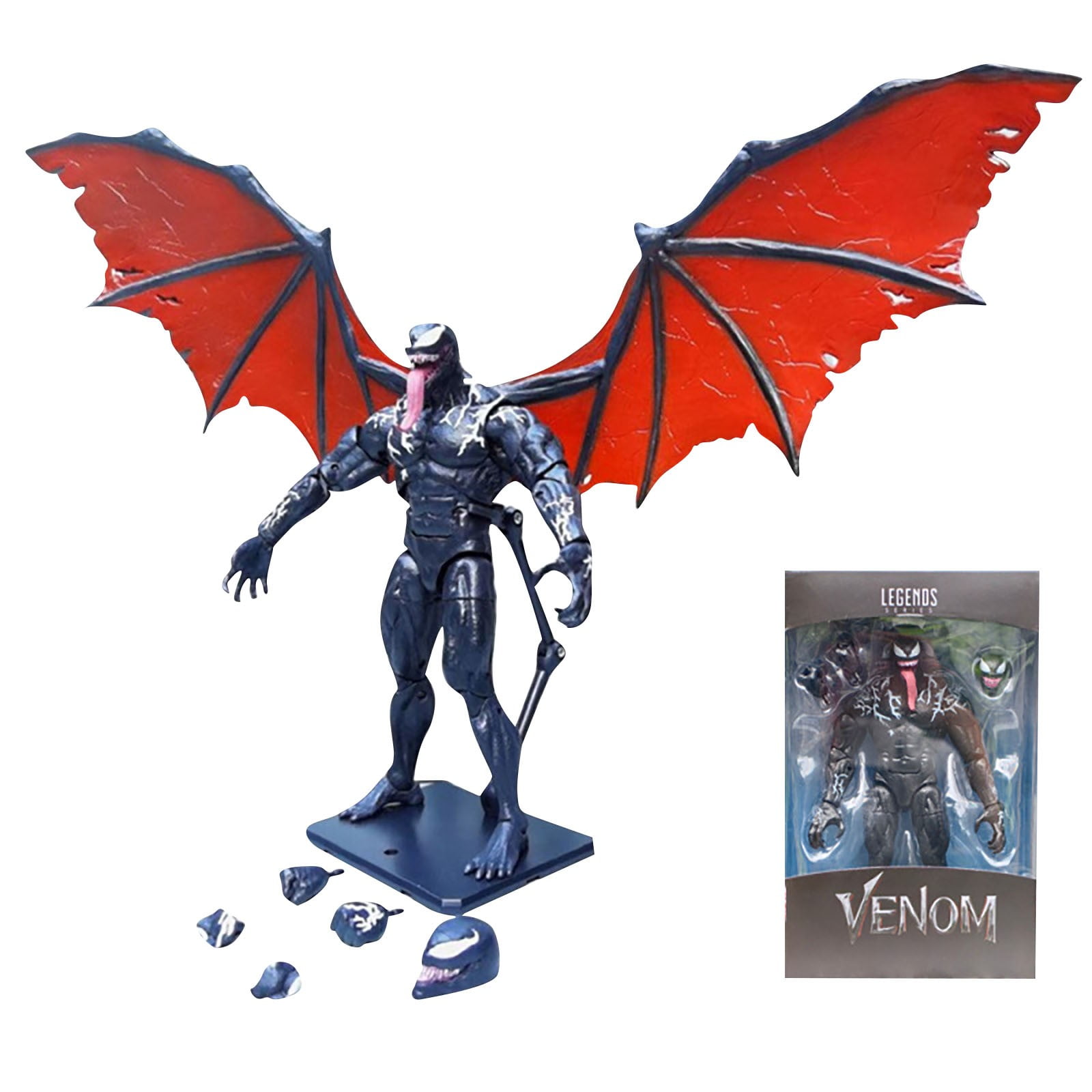 15.7" Winged Venom Action Figure, Handsome Collectible Toy with ...