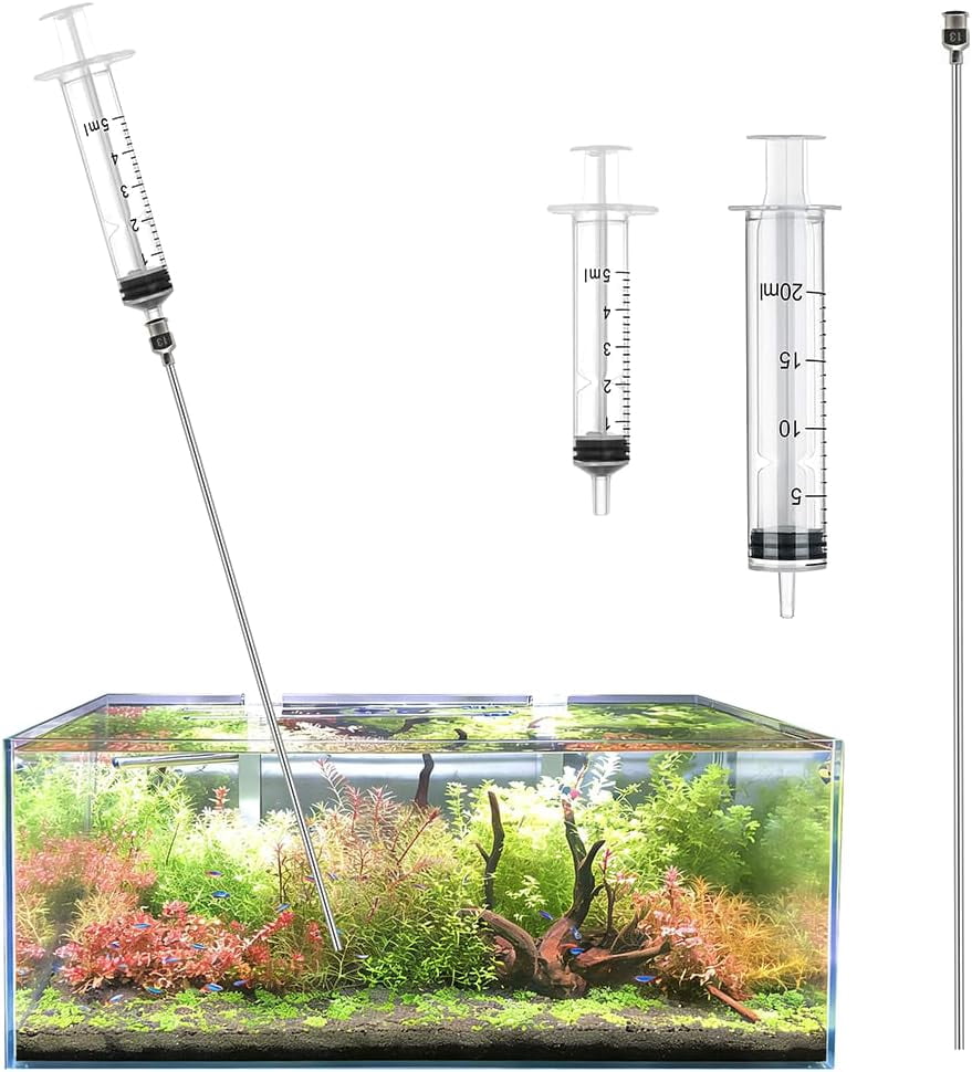 15.7-in Stainless Steel Aquarium Plant Fertilizer Injector Kit ...