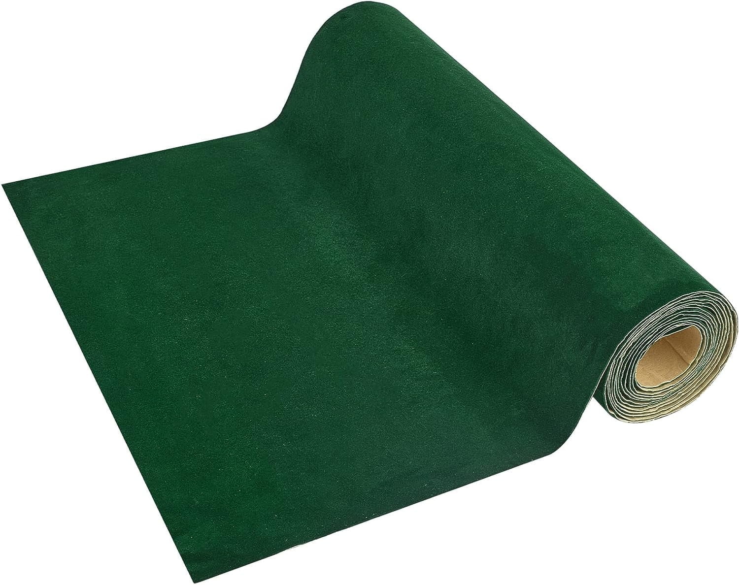 15.7" x 118" Dark Green Self Adhesive Velvet Flocking Sheet Velvet ...