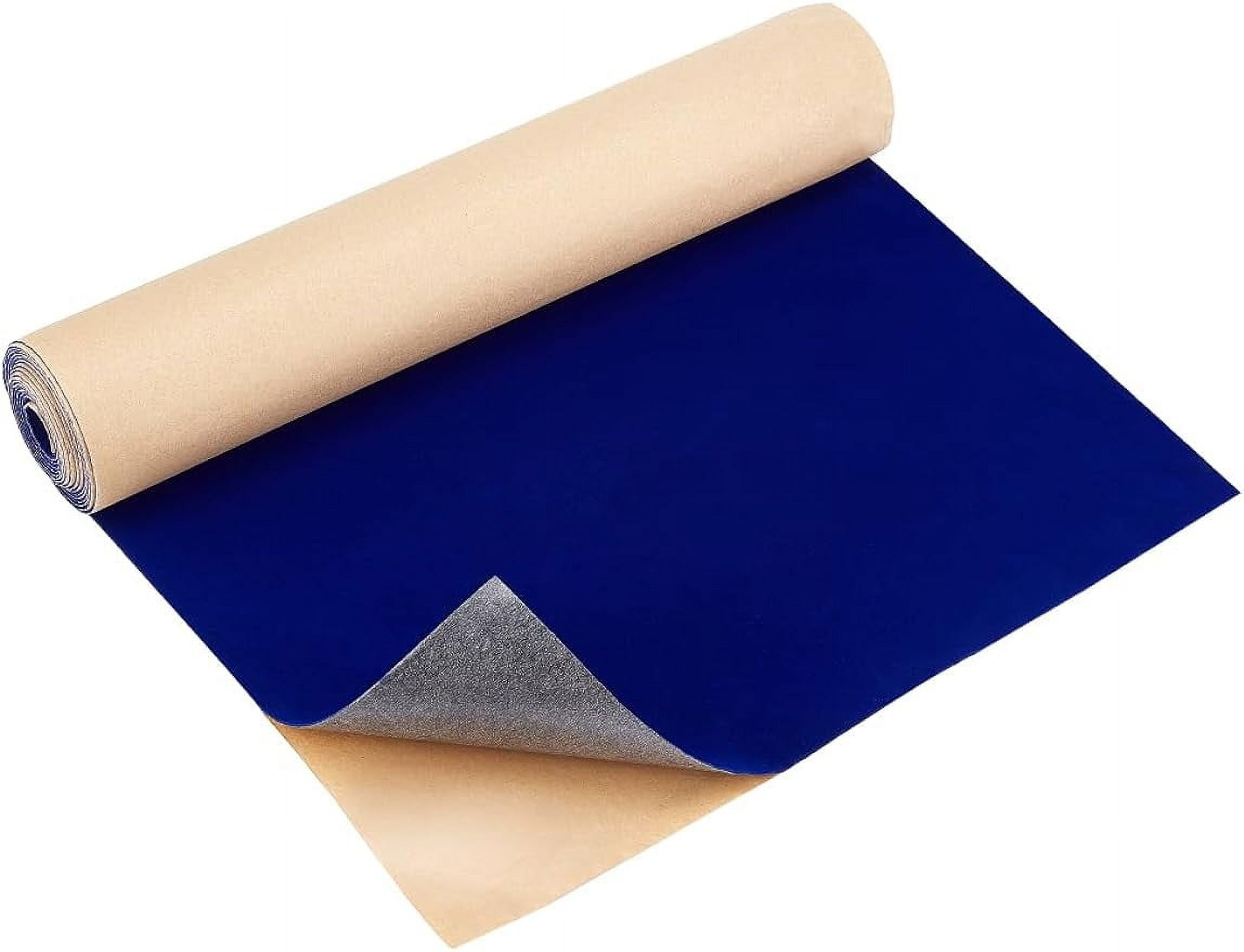 15.7 x 118inch Dark Blue Self Adhesive Velvet Flocking Sheet Velvet ...