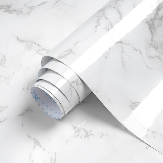 15.7''x197'' Marble Peel and Wallpaper White Granite Contact Paper for ...