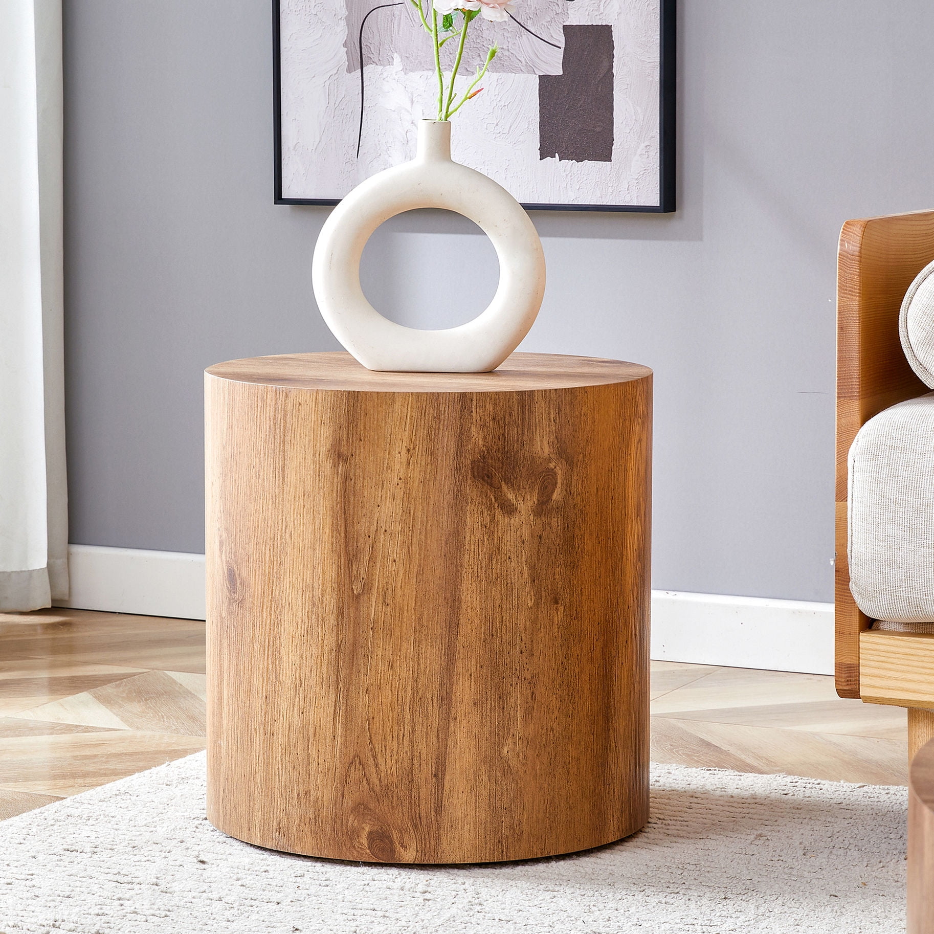 15.70 - Inch Cylindrical MDF Table - Pattern Design for Versatility ...