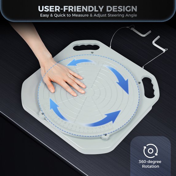 15.74*15.74 Grey Pair Turntable Wheel Alignment 360 Rotating Turn Plate ...