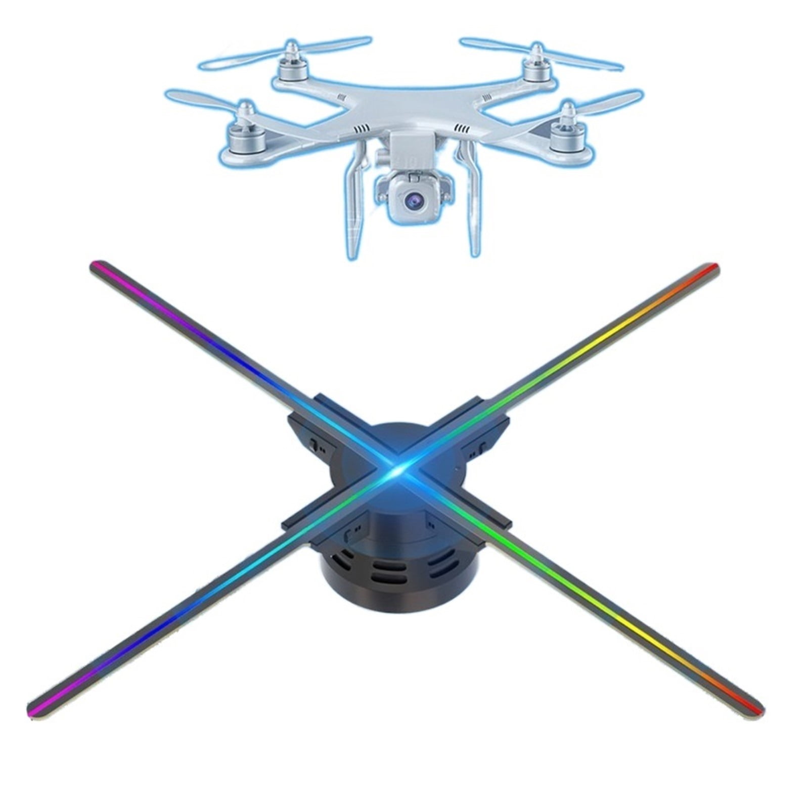 15.74" 3D Hologram Fan Display Wall-mounted Wifi Led Sign Holographic ...