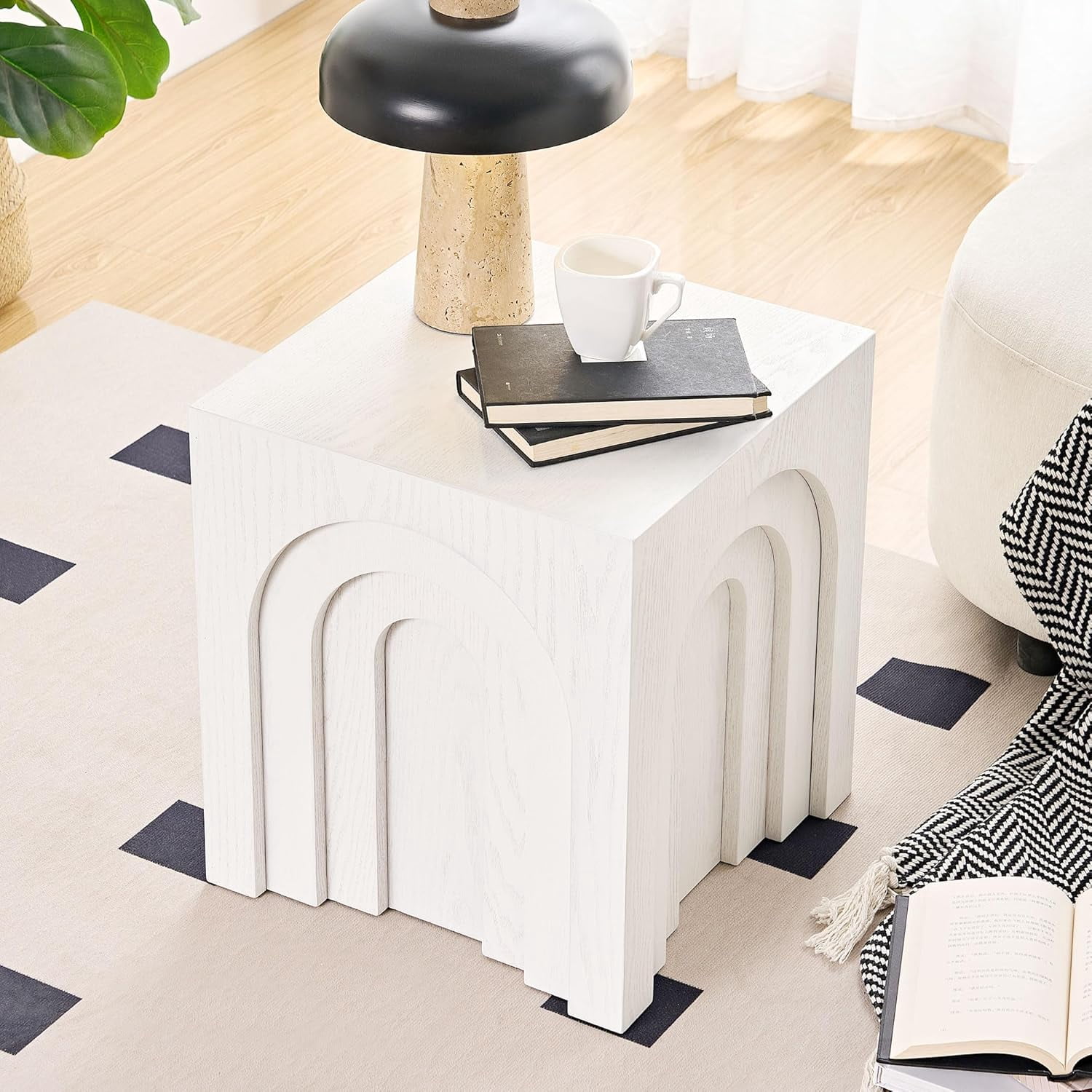 15.74'' Square Coffee Table for Living Room, Minimalist Coffee Table ...