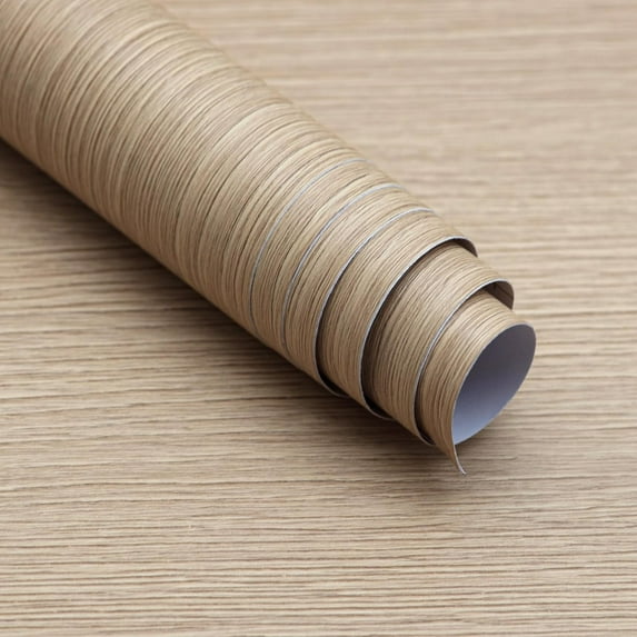 15.74"x354.3" Light Brown Grain Contact Paper Peel and Faux Wallpaper ...
