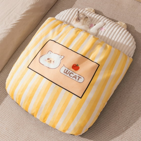 15.74X21.65 Inch Cute Pet Nest Bed, Comfortable Thick Plush House ...