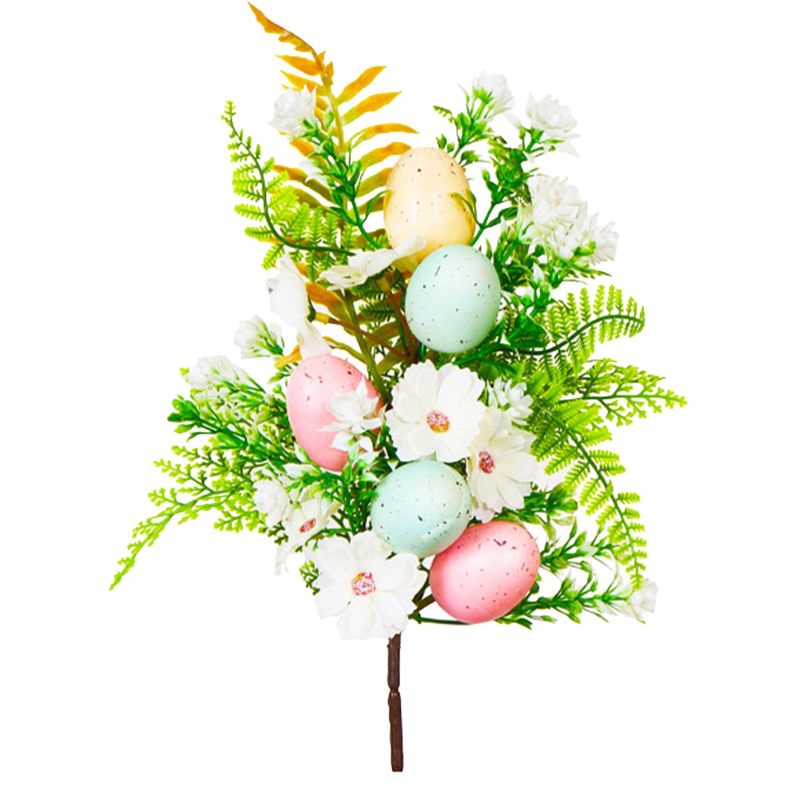 15.75" Artificial Easter Flower with Easter Eggs Picks, Berries Spring ...