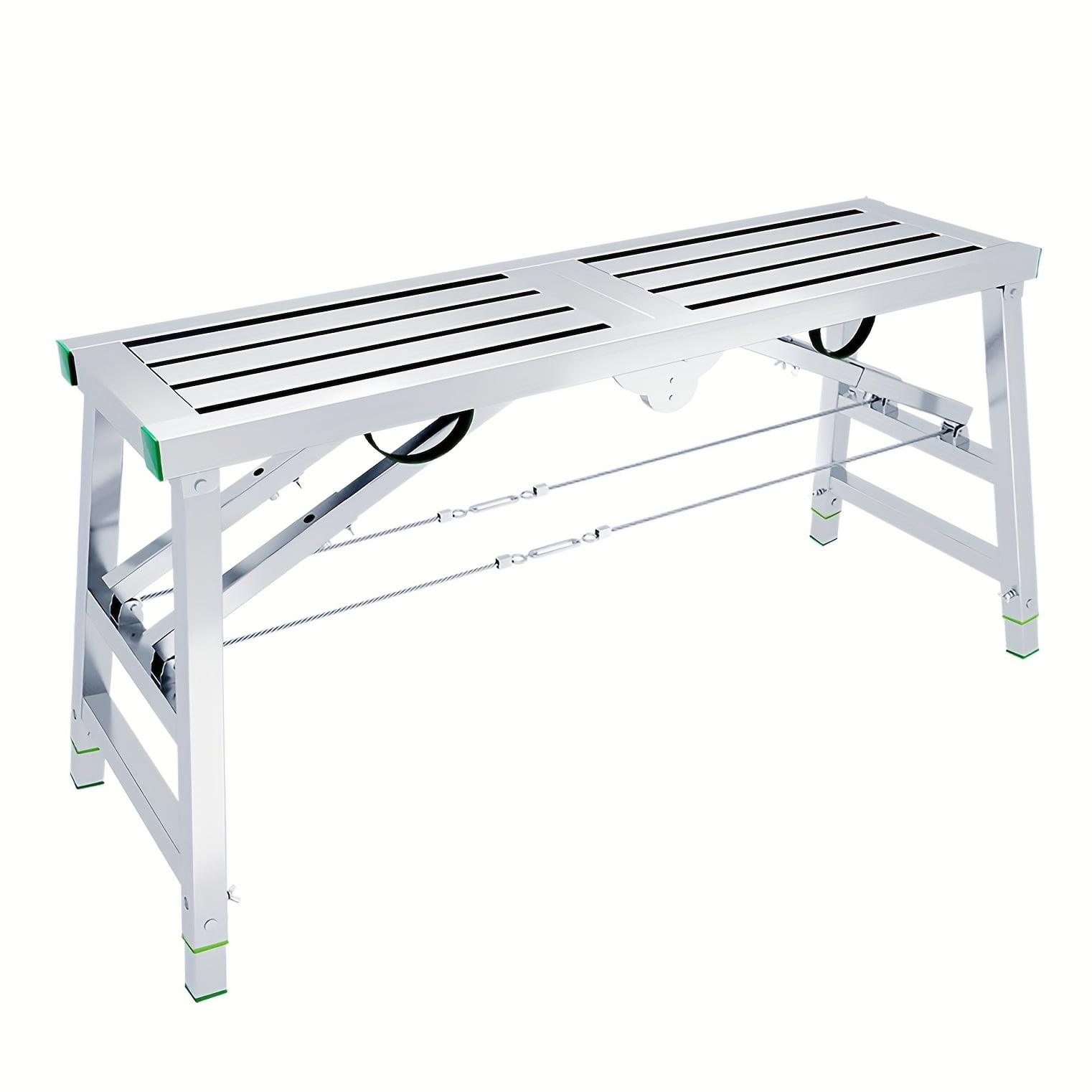 15.75-Inch Wide Work Platform Made of Steel, This Folding Step Ladder ...