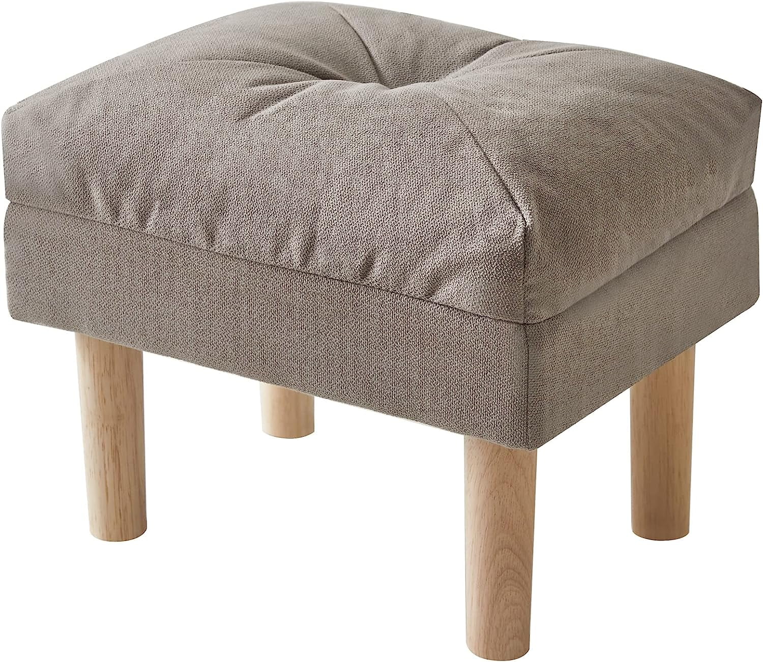 15.75" Small Footstool , Footrest with Sponge Padded Seat, Step Stool ...