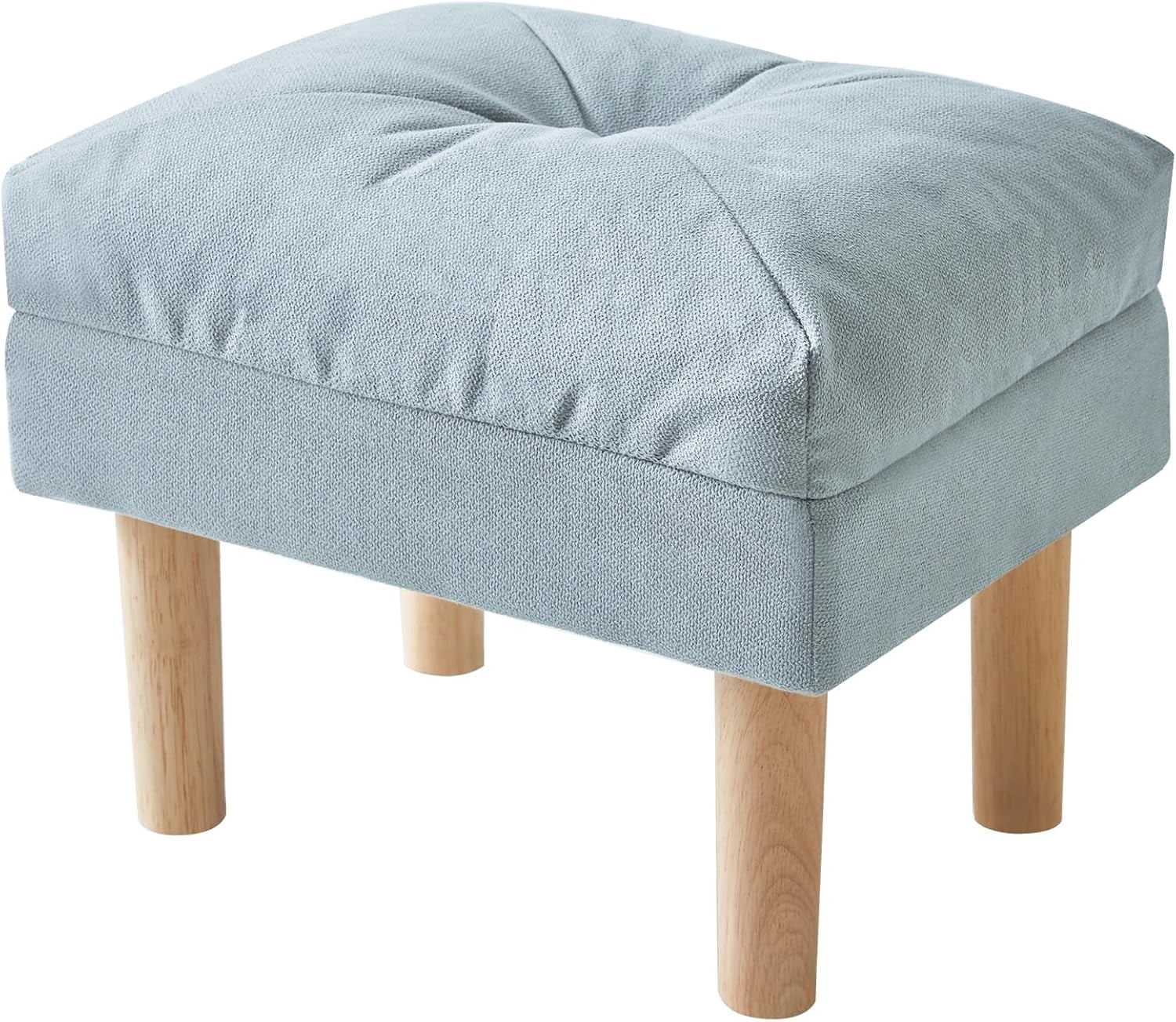 15.75" Small Footstool , Footrest with Sponge Padded Seat, Step Stool ...