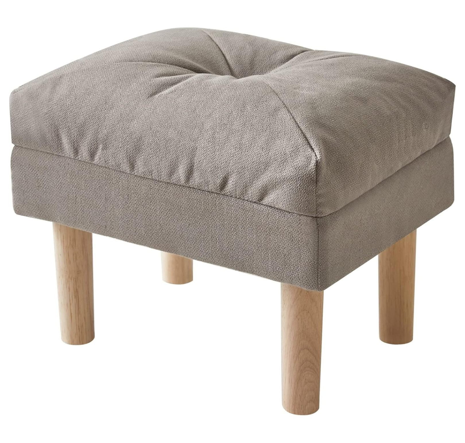 15.75" Small Footstool Ottoman, Padded Footrest, Step Stool for Sofa ...