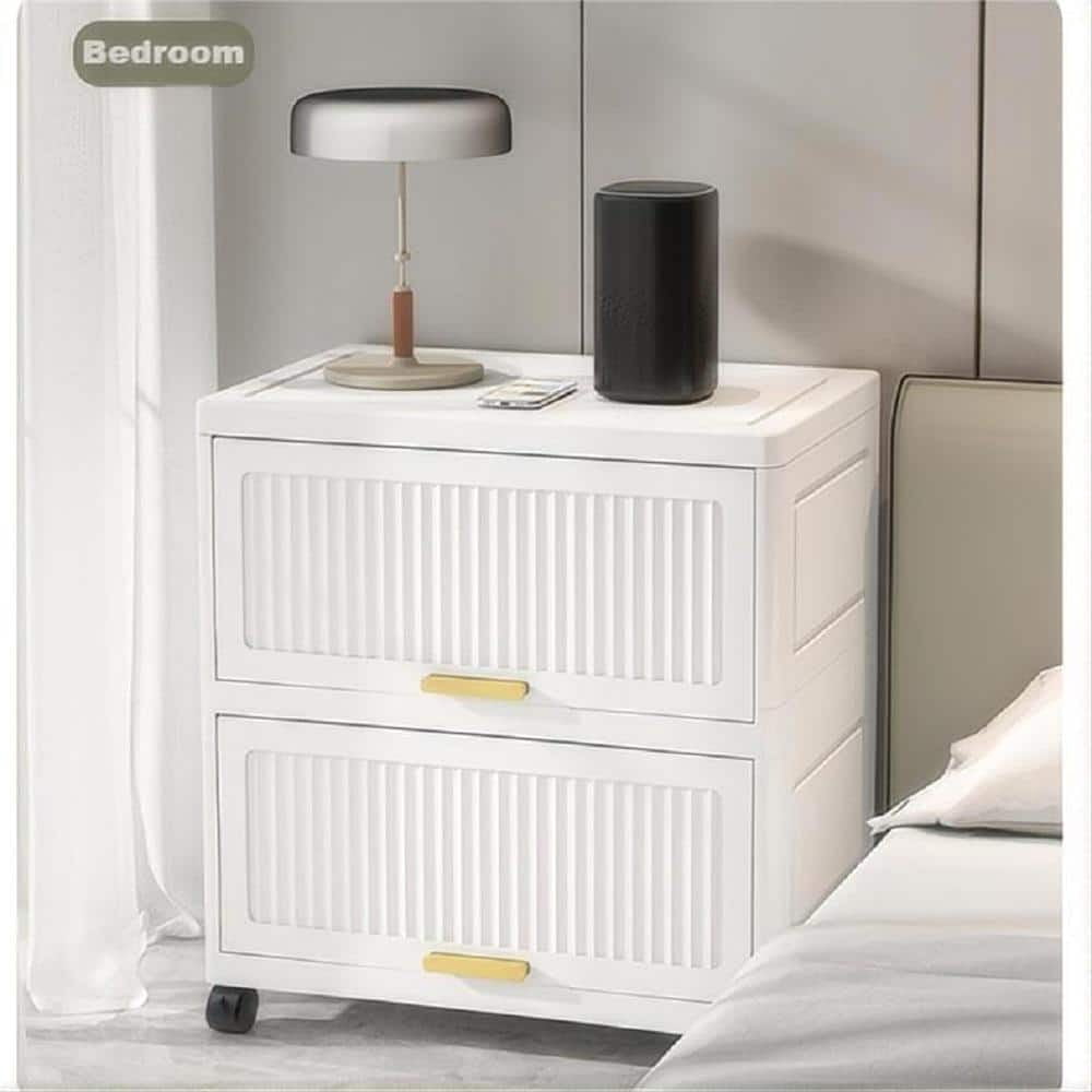 15.75 in. Side Wide 4-Layers Flip Open Storage Box Movable Storage ...